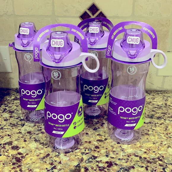 pogo | Kitchen | Nwt Set Of 4 Pogo Tritan Chug Lid Water Bottles 8 Oz ...